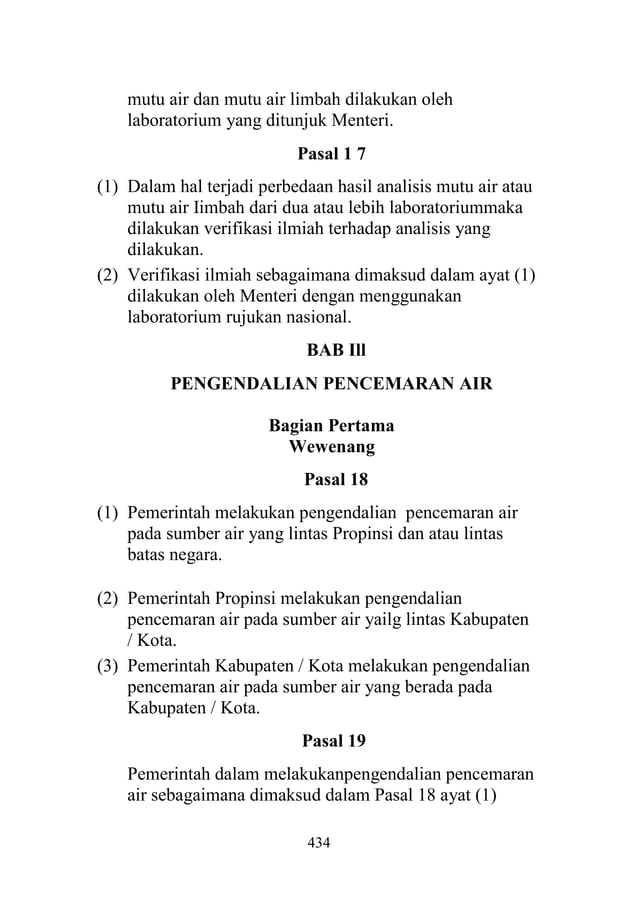 Peraturan Pemerintah No 82 Tahun 2001 | PDF