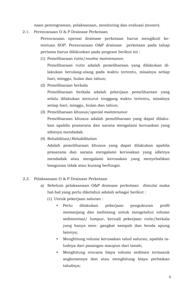 Permen PU No 12 Tahun 2014 tentang Drainase Perkotaan - Lampiran 3 | PDF