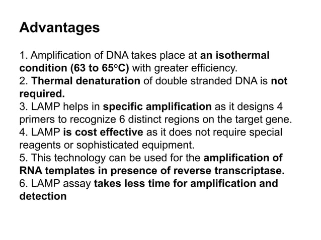 Loop Mediated Isothermal Amplification | PPTX | Chemistry | Science