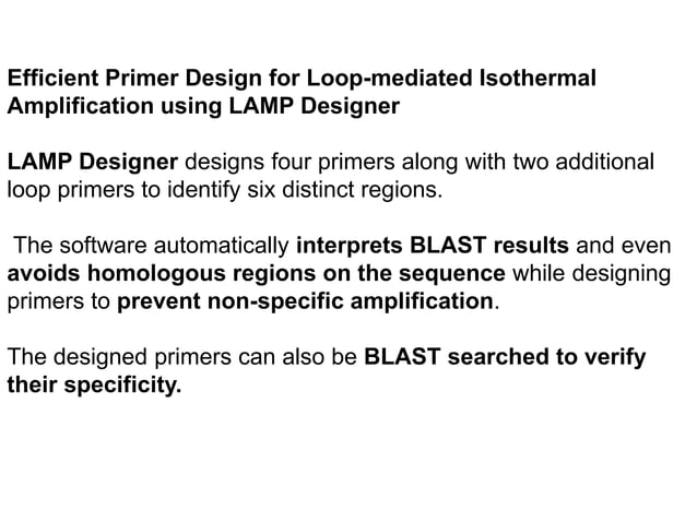 Loop Mediated Isothermal Amplification | PPTX | Chemistry | Science