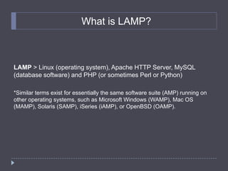 Lamp introduction in Fedora | PPTX | Programming Languages | Computing