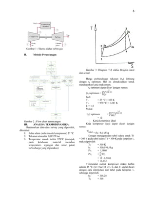Perancangan Turbin Gas Berbahan Bakar Biogas | PDF