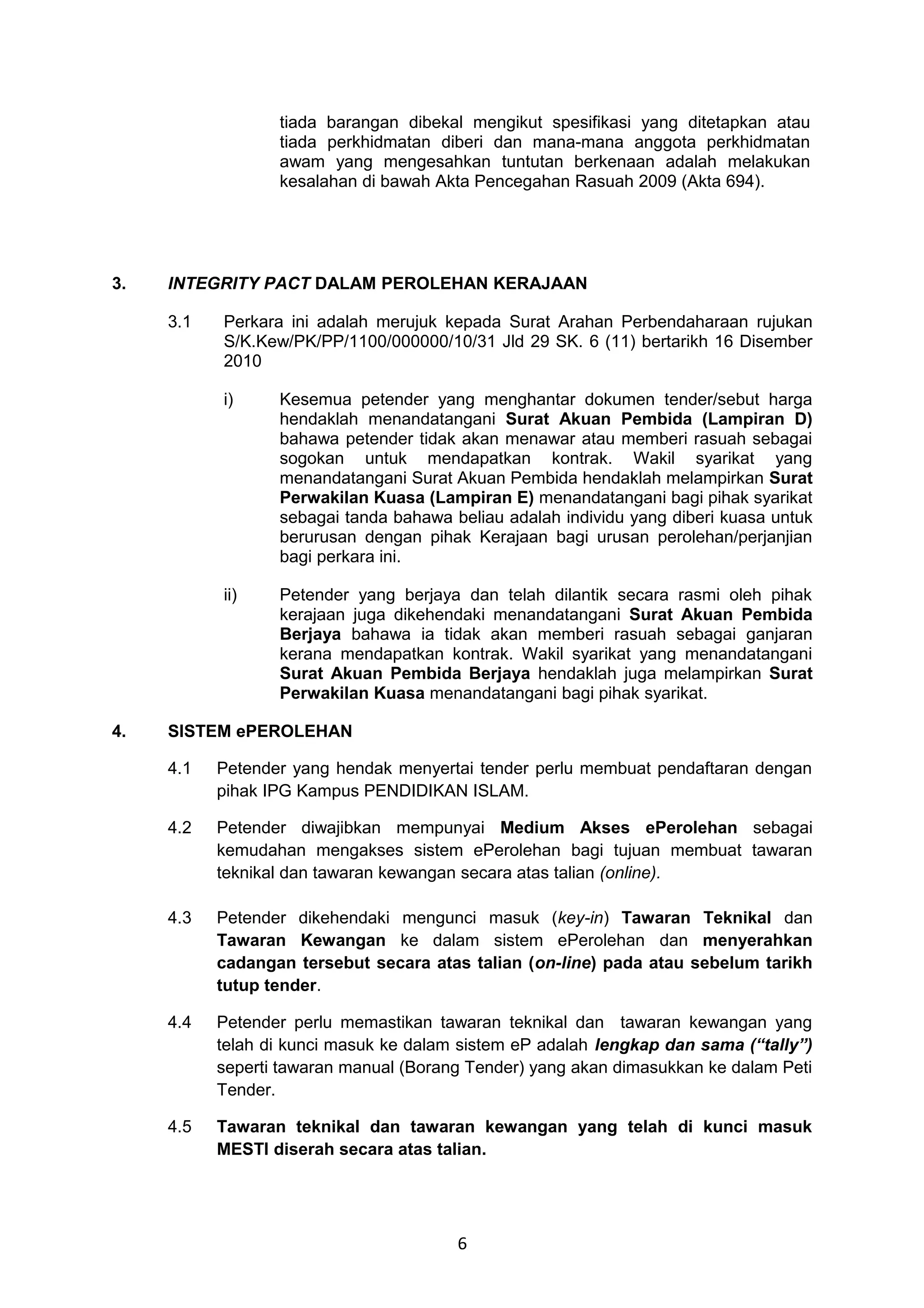 Dokumen Tender | DOC