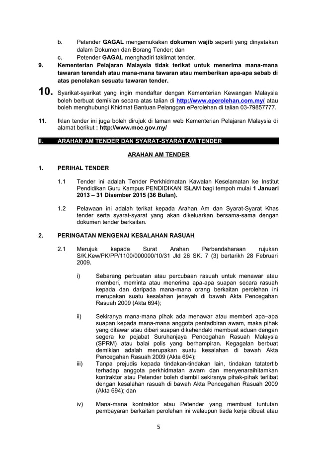 Dokumen Tender | DOC