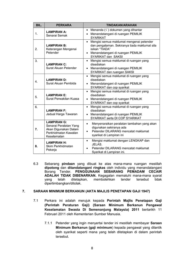 Dokumen Tender | DOC