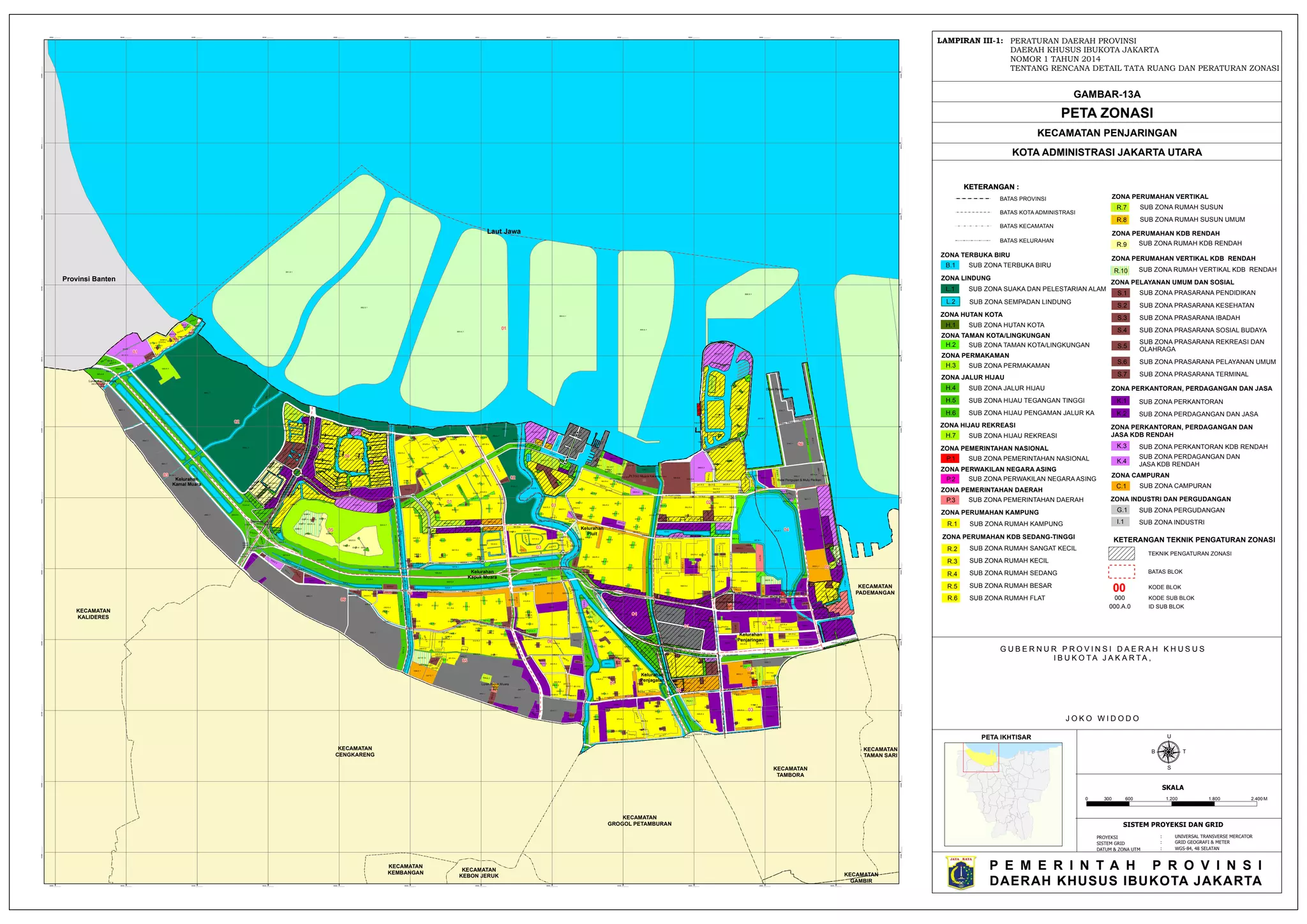 Peta Zonasi Kecamatan Penjaringan, Jakarta Utara | PDF