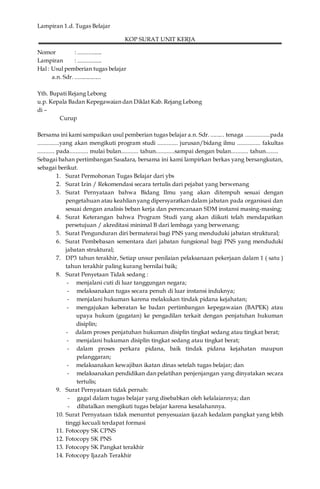 Lampiran tugas-belajar | DOCX