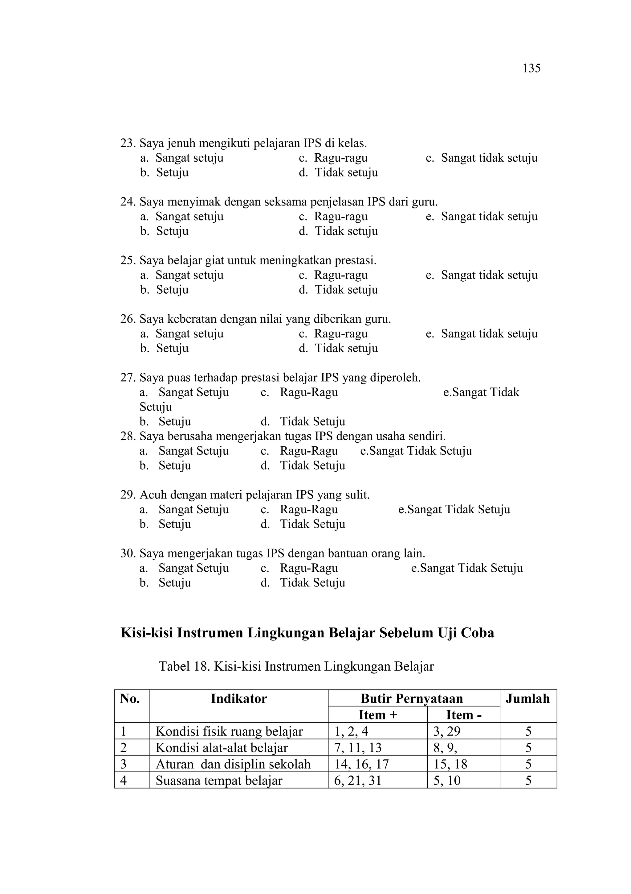 Lampiran 1 instrumen uji coba | DOC