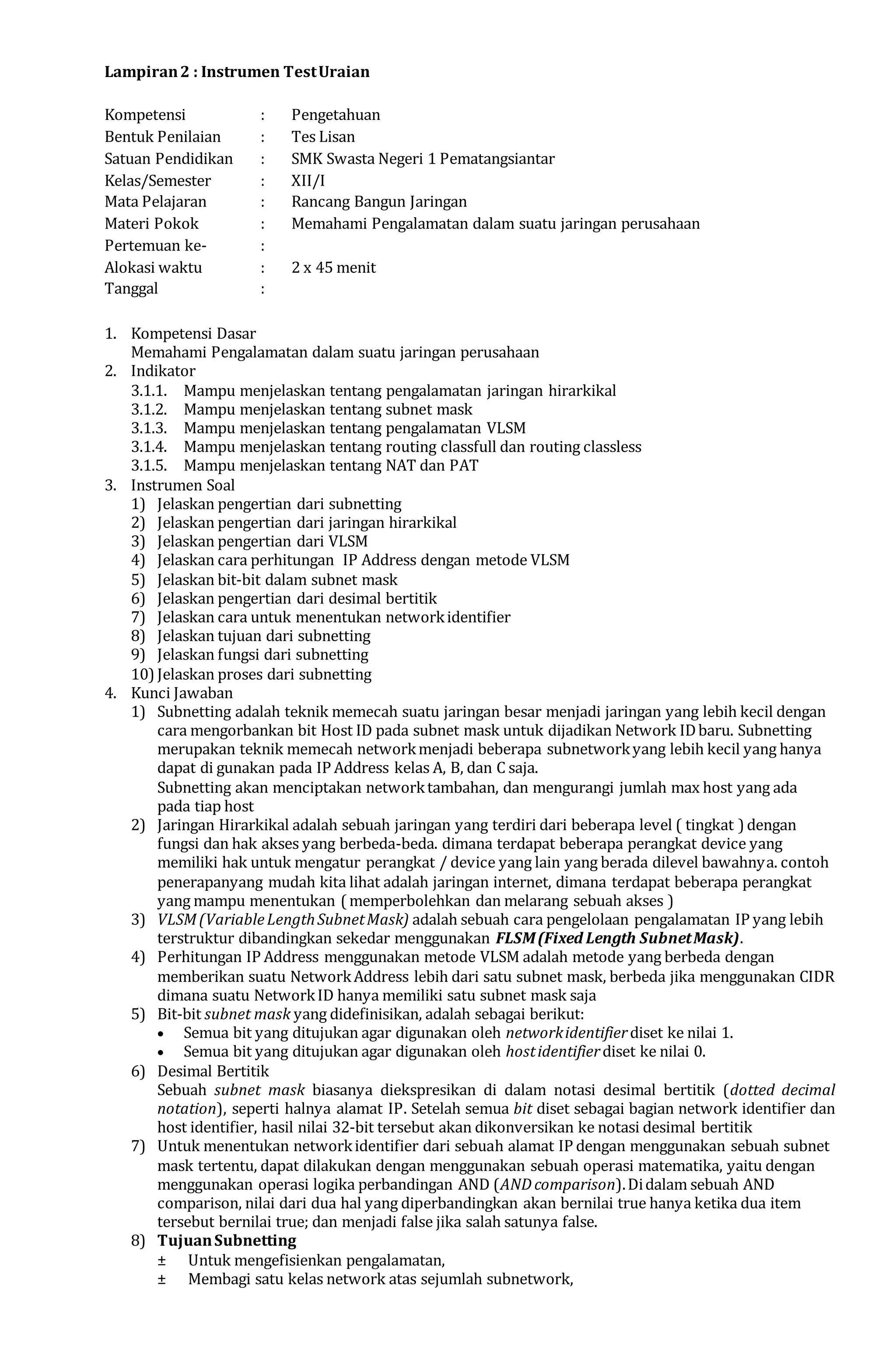 Lampiran 2 (instrumen tes uraian) | DOCX