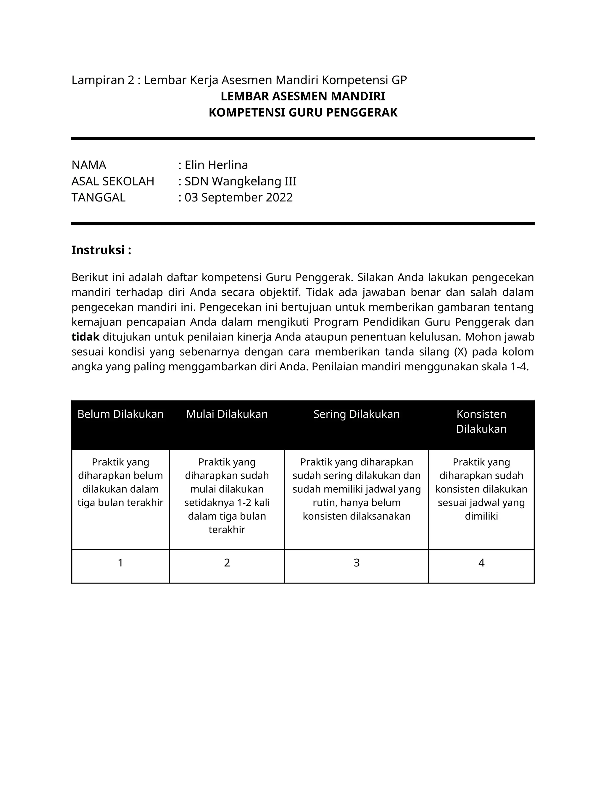 Lampiran 2 _ Lembar Kerja Pengecekan Mandiri Kompetensi GP (2).docx