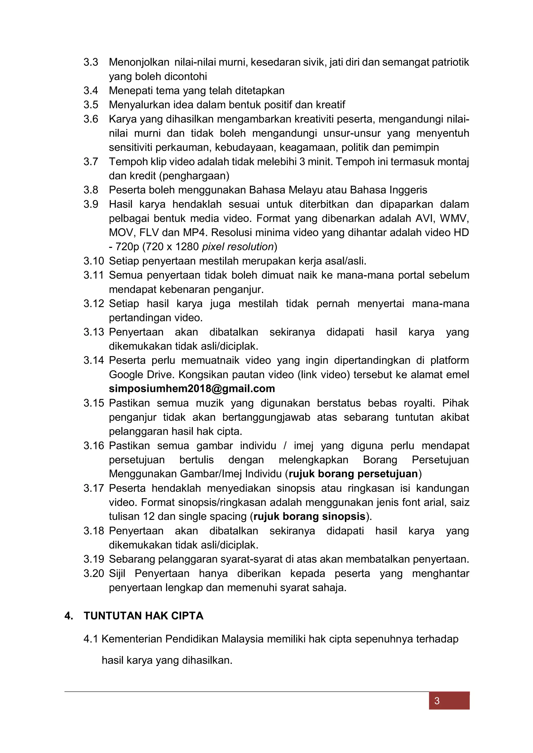 Garis panduan video inspirasi kreatif nilai dan sahsiah murid ilham ...