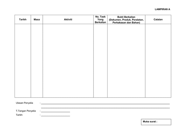 Lampiran a | PPT | Free Download