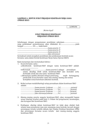 Lampiran a bentuk-surat_perjanjian_kemit | PDF