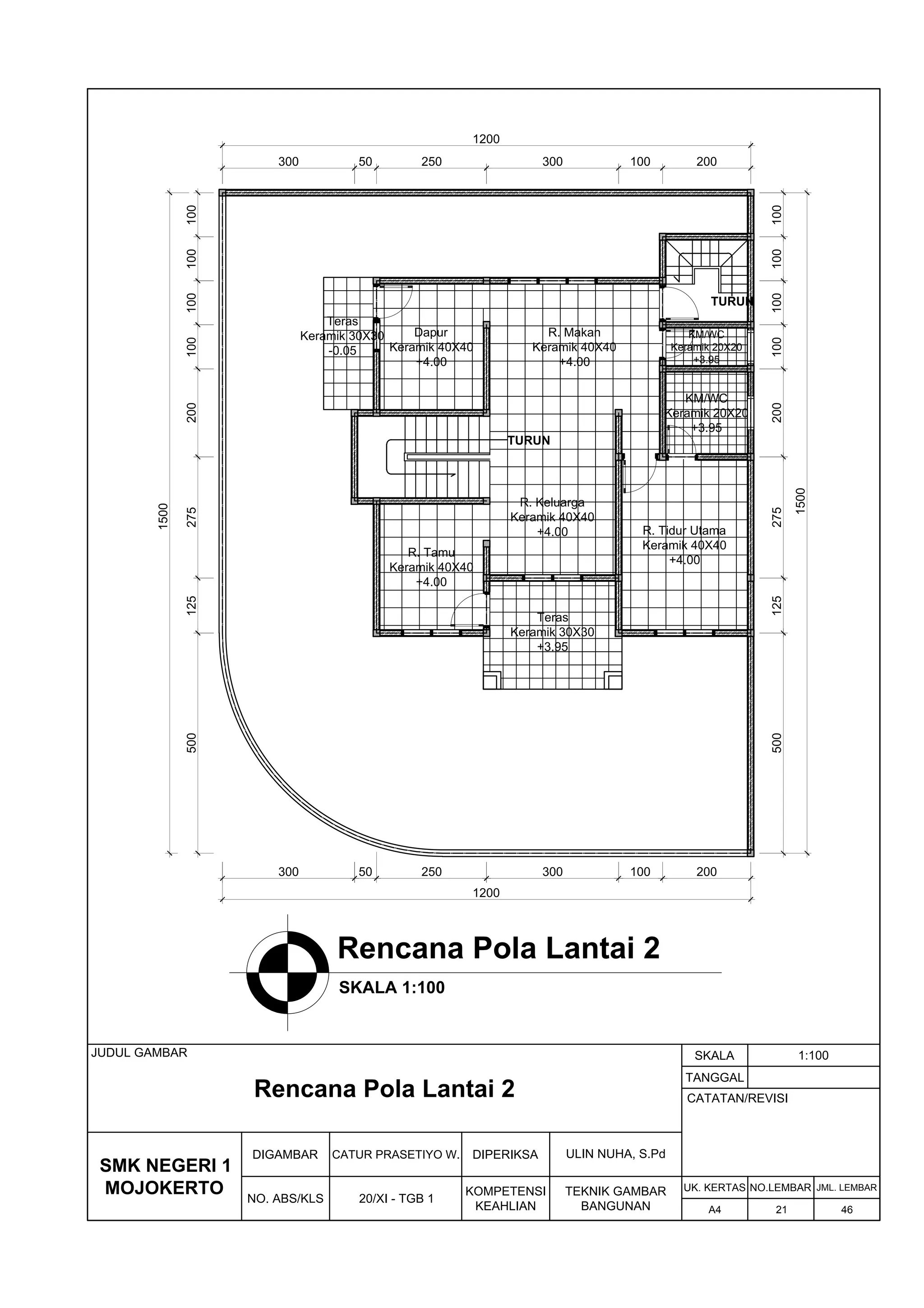 Gambar Kerja Rumah 2 Lantai (Gambar Arsitektural, Mekanikal Elektrikal ...