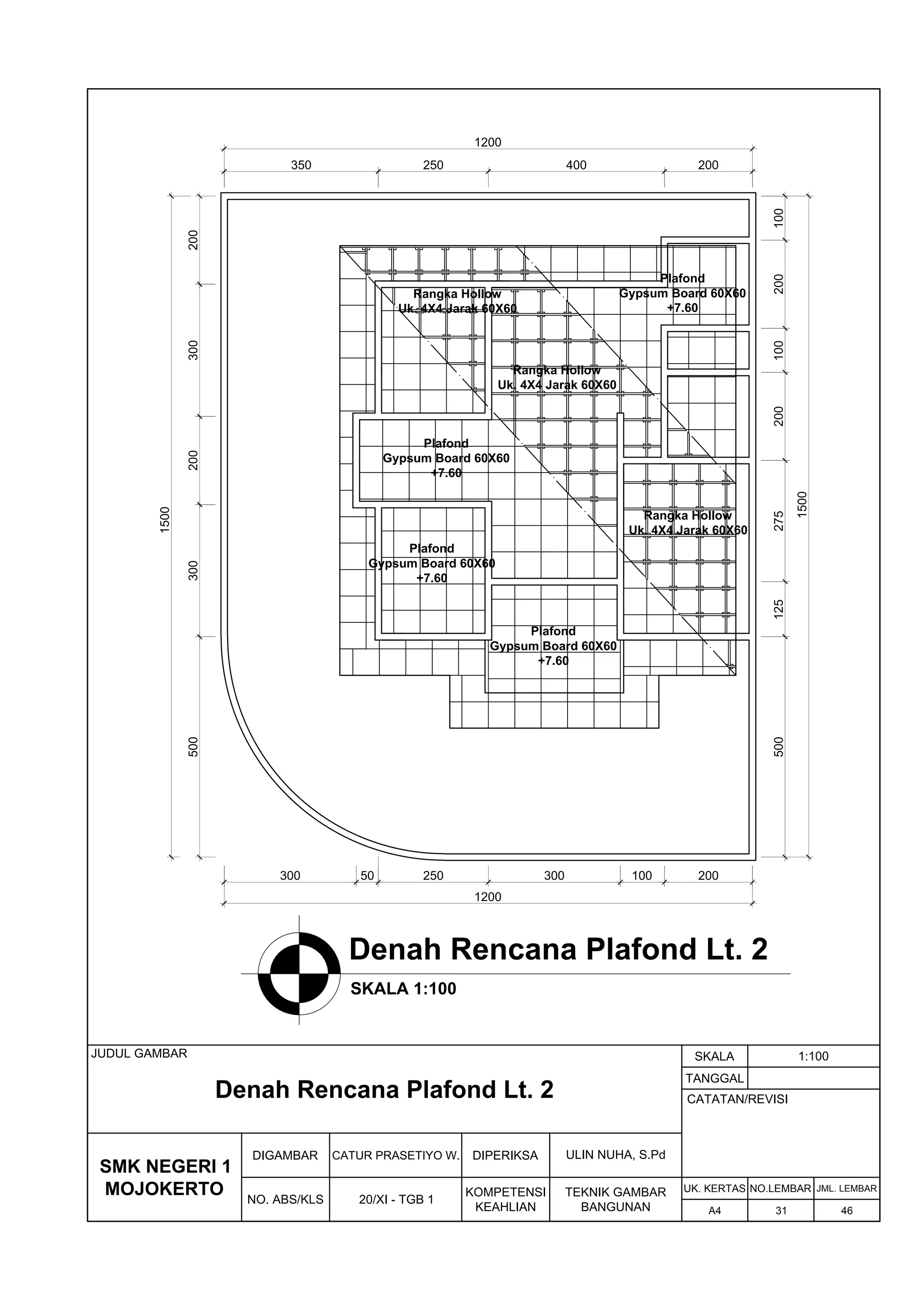 Gambar Kerja Rumah 2 Lantai (Gambar Arsitektural, Mekanikal Elektrikal ...
