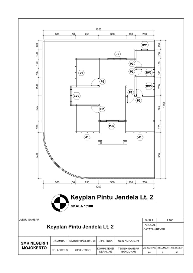 Gambar Kerja Rumah 2 Lantai (Gambar Arsitektural, Mekanikal Elektrikal ...