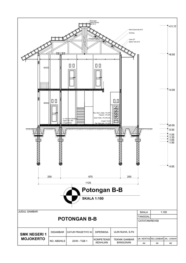 Gambar Kerja Rumah 2 Lantai (Gambar Arsitektural, Mekanikal Elektrikal ...