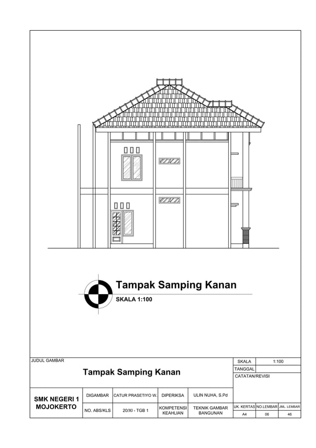 Gambar Kerja Rumah 2 Lantai (Gambar Arsitektural, Mekanikal Elektrikal ...