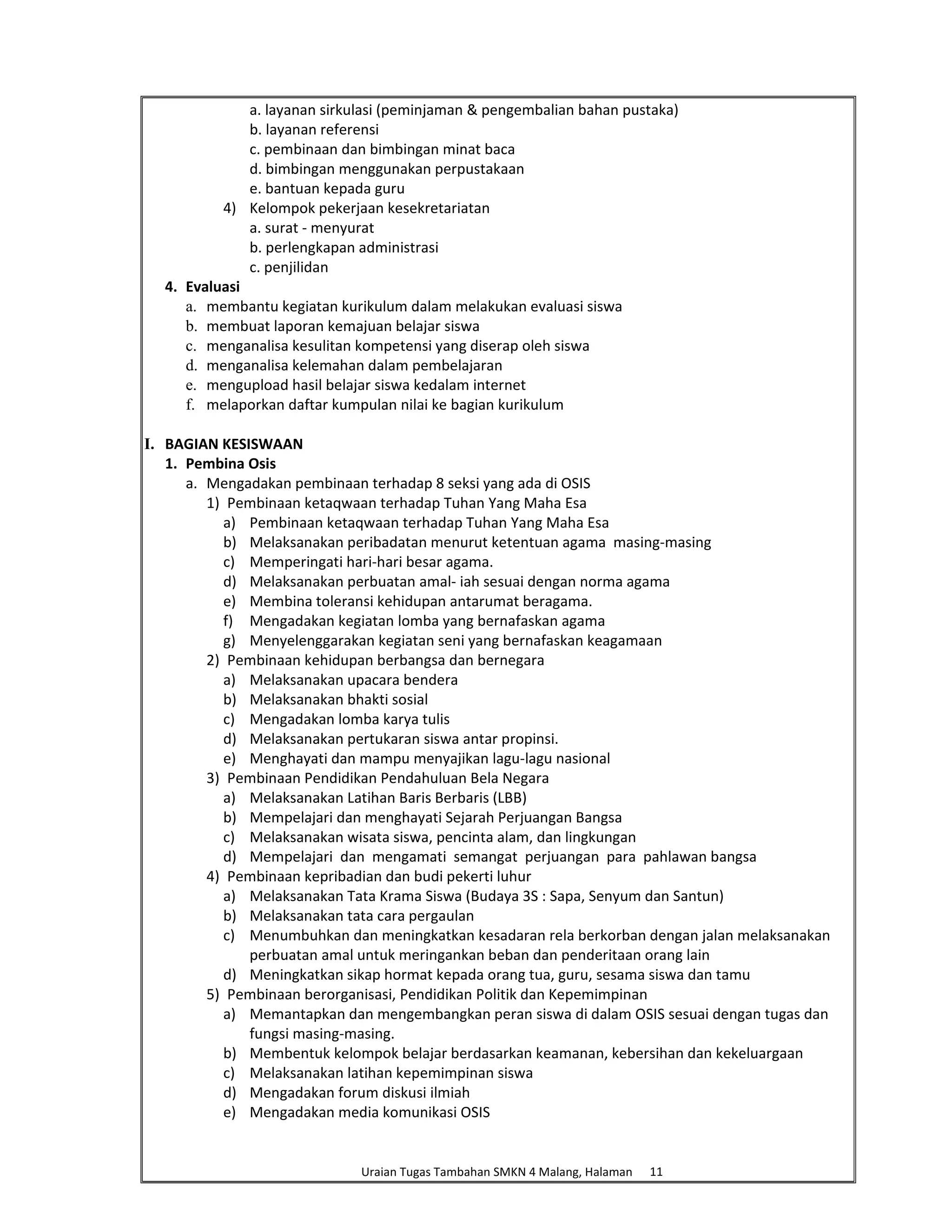 Lampiran iii uraian tugas | PDF