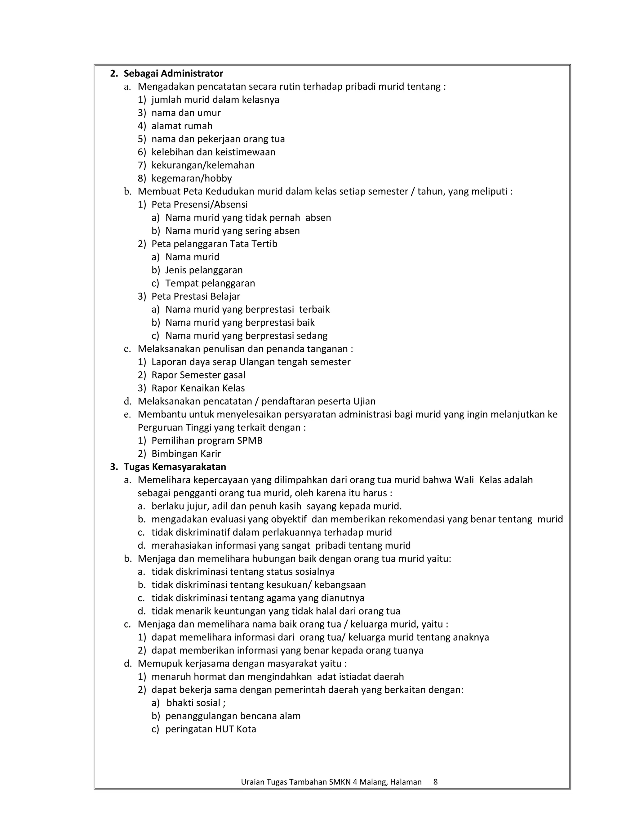 Lampiran iii uraian tugas | PDF