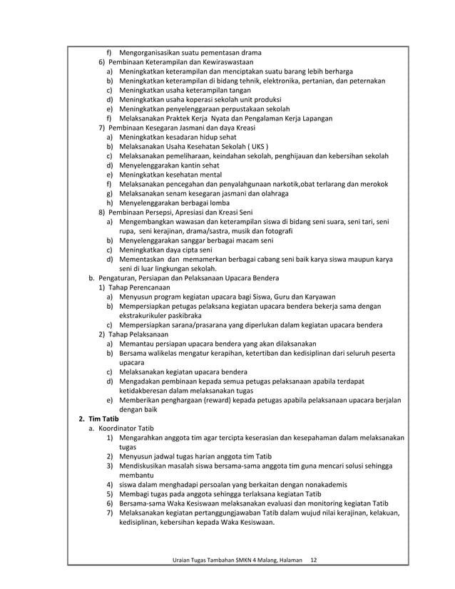 Lampiran iii uraian tugas | PDF