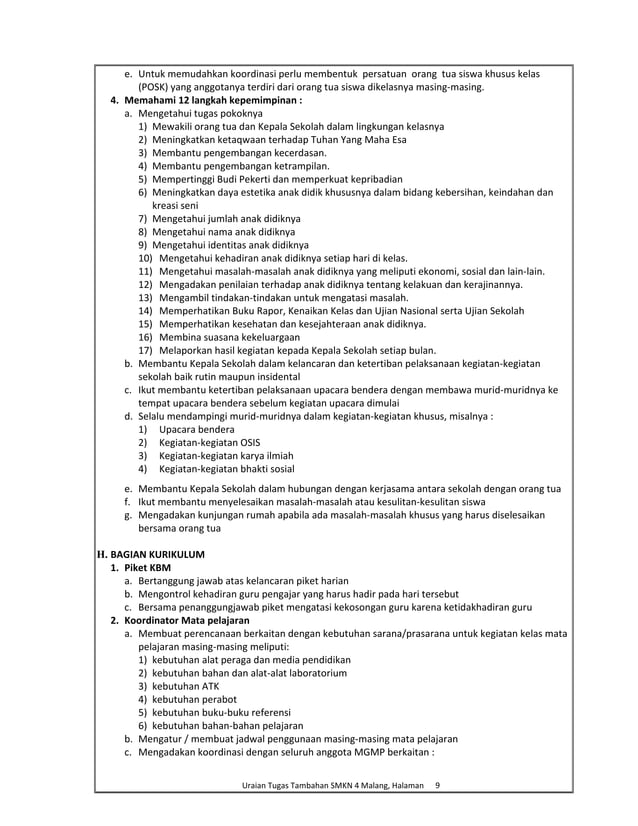 Lampiran iii uraian tugas | PDF