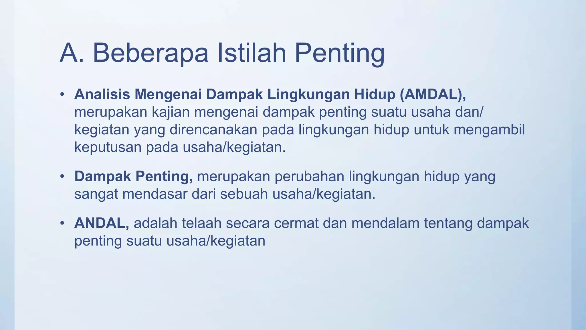 Pedoman Penyusunan Dokumen AMDAL | PPT