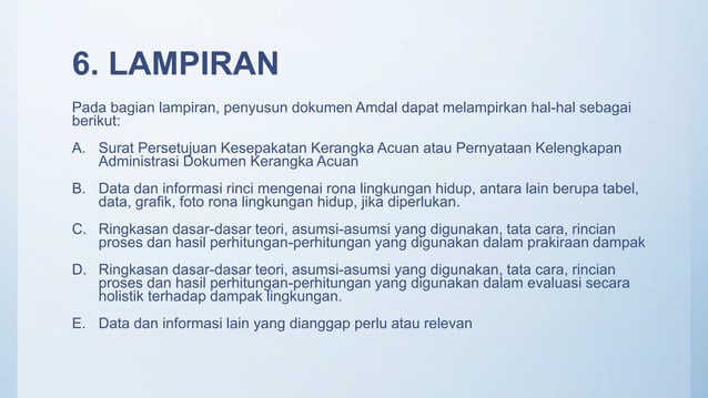 Pedoman Penyusunan Dokumen AMDAL | PPT