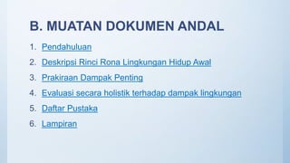Pedoman Penyusunan Dokumen AMDAL | PPTX