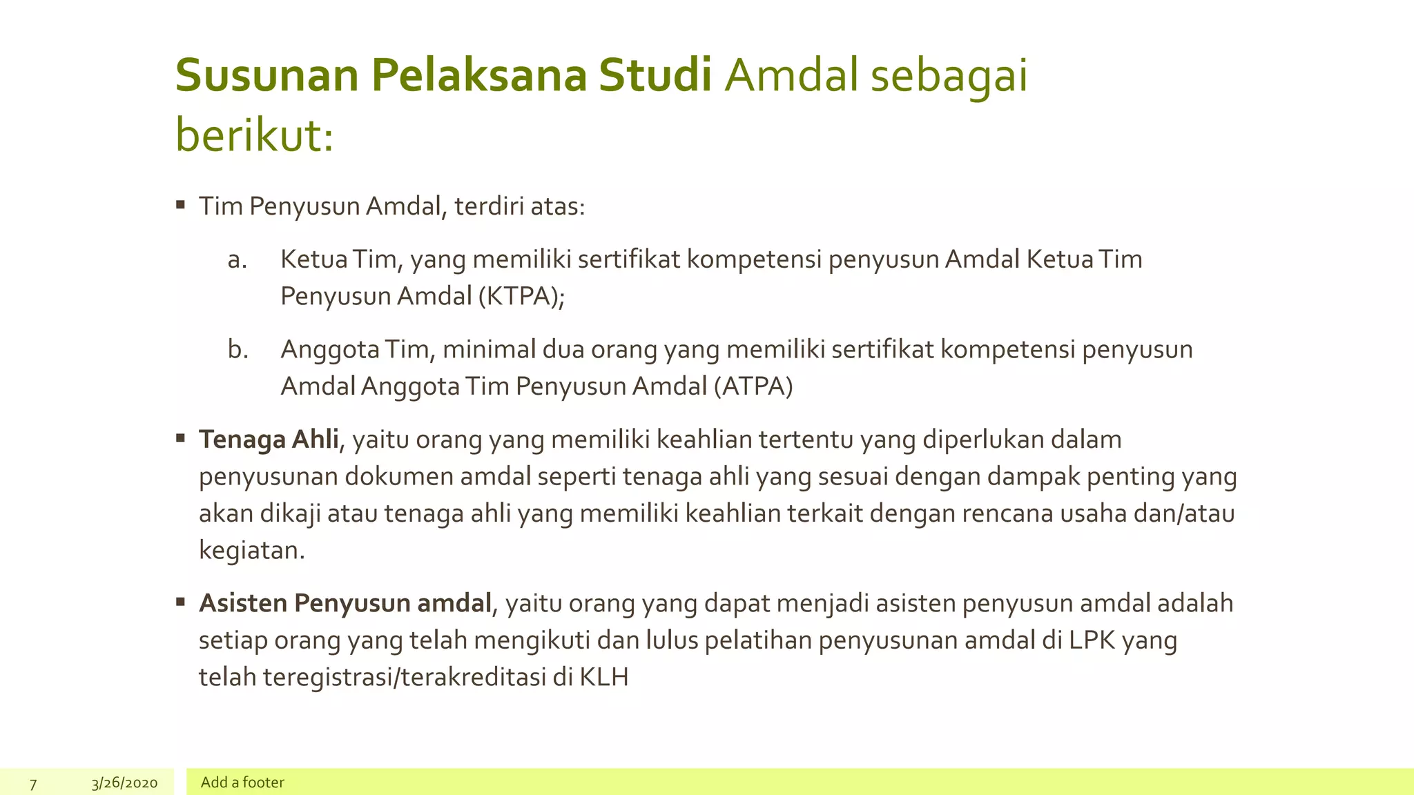 Pedoman Penyusunan KA ANDAL | PPTX
