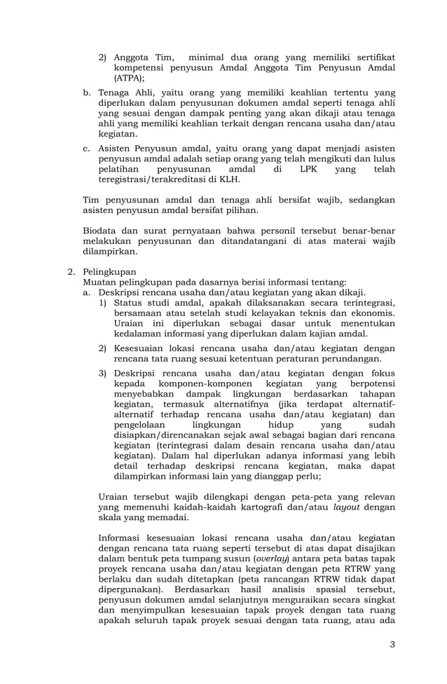 Lampiran I PerMen LH No 16 Tahun 2012 Pedoman Penyusunan Kerangka Acuan ...