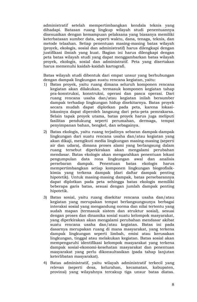 Lampiran I PerMen LH No 16 Tahun 2012 Pedoman Penyusunan Kerangka Acuan ...