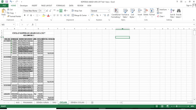 Lampiran lpj koperasi (perkelompok) ppt | PPTX