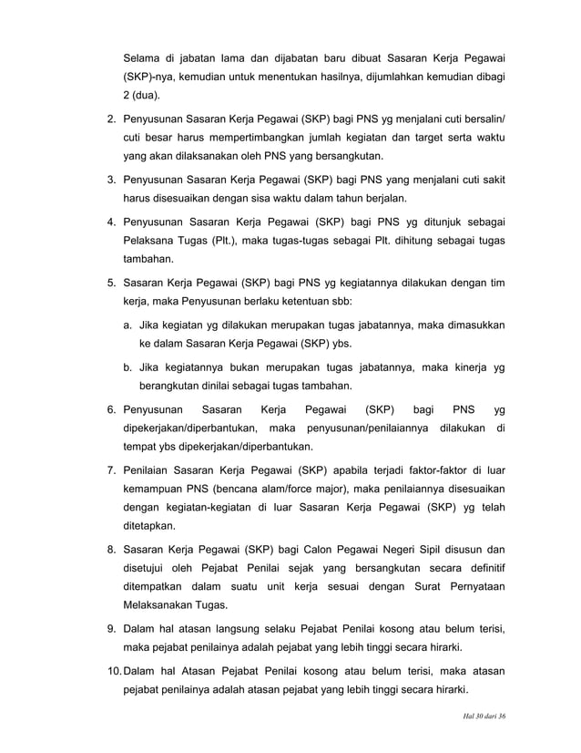 Lampiran panduan penyusunan skp | PDF