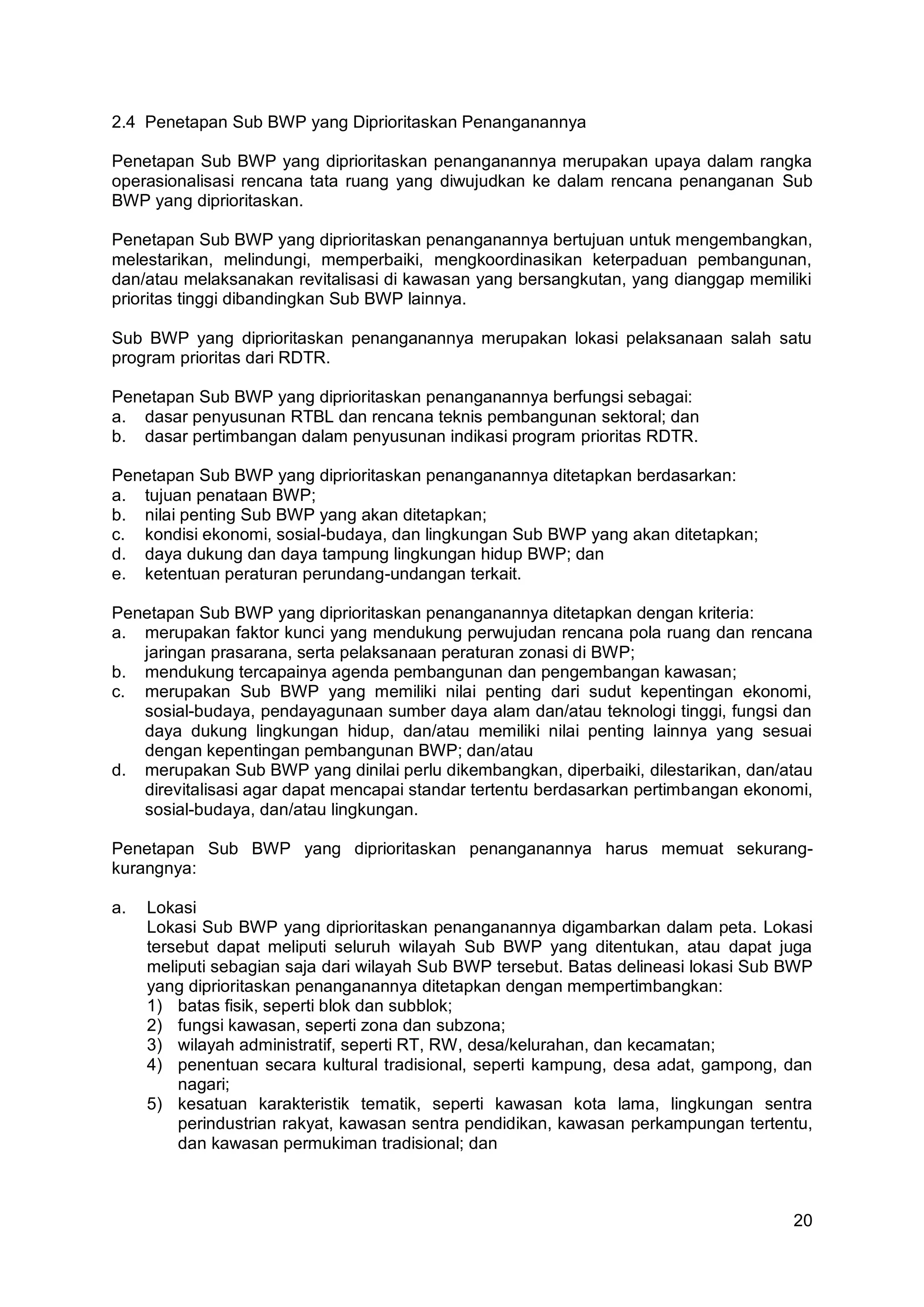 Pedoman Penyusunan Rencana Detail Tata Ruang dan Peraturan Zonasi Kabupaten/Kota | PDF