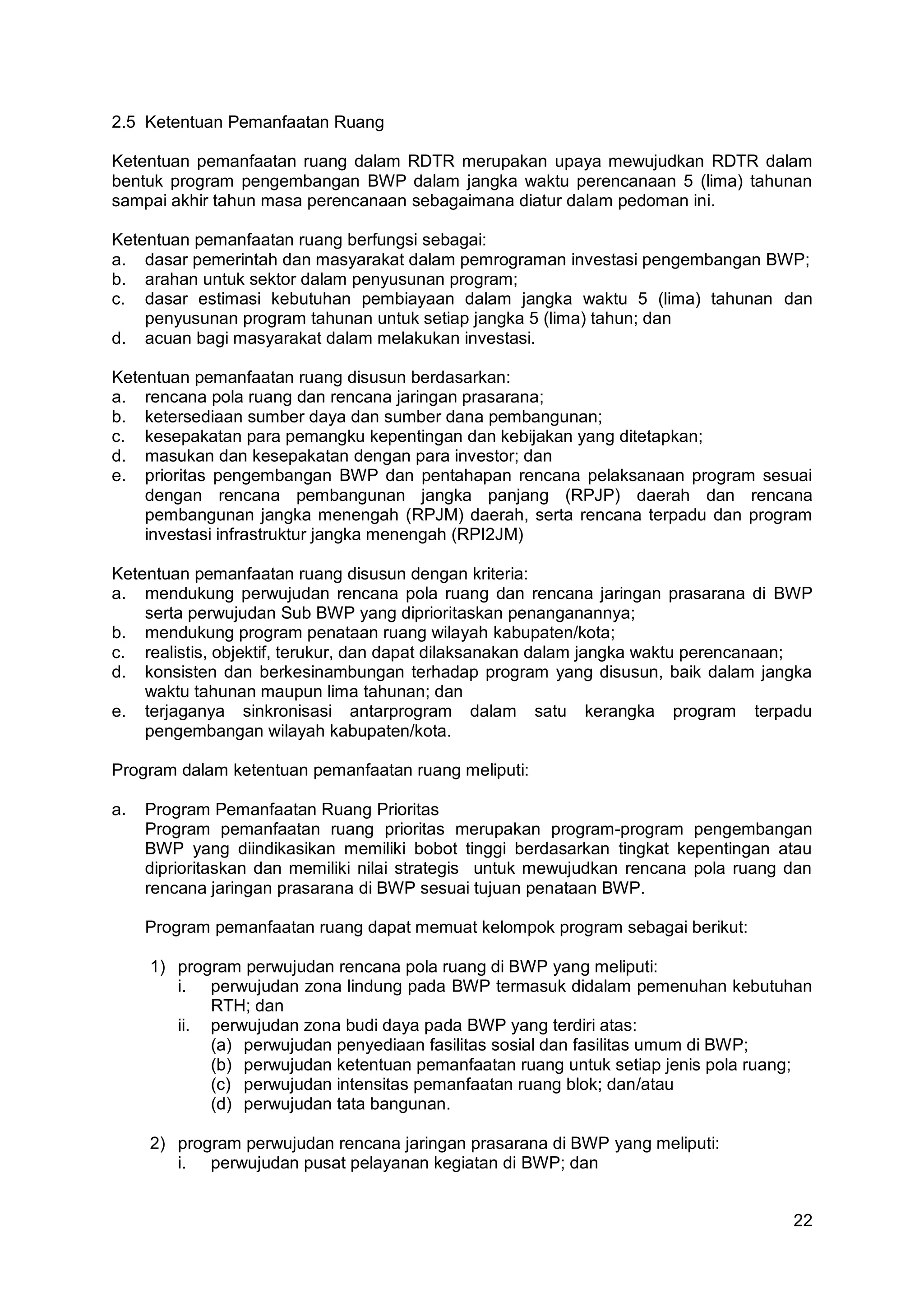 Pedoman Penyusunan Rencana Detail Tata Ruang dan Peraturan Zonasi Kabupaten/Kota | PDF