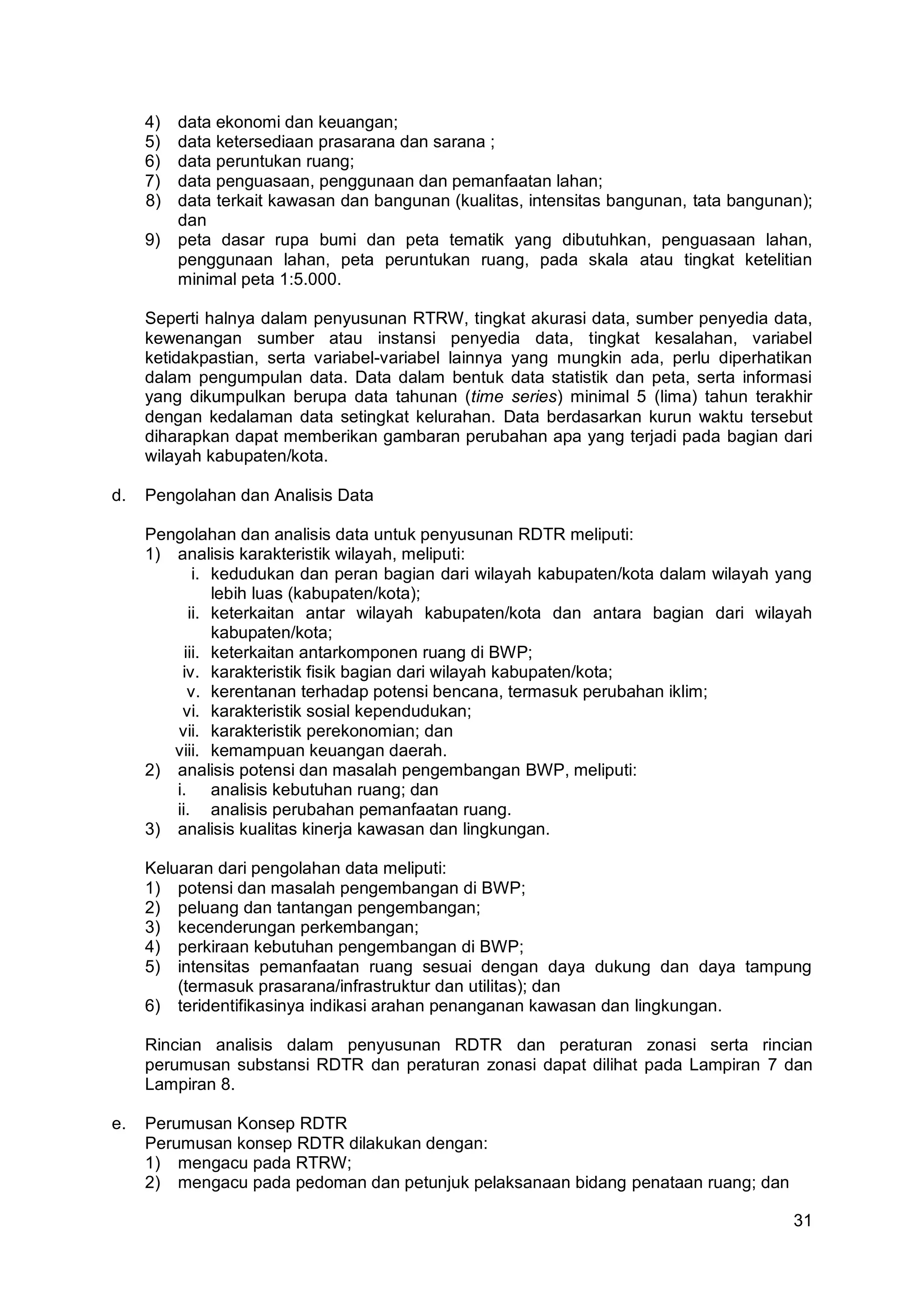 Pedoman Penyusunan Rencana Detail Tata Ruang dan Peraturan Zonasi Kabupaten/Kota | PDF