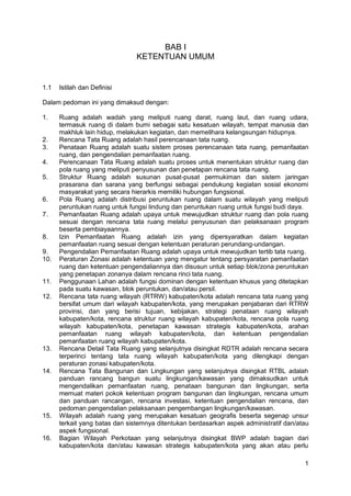 Pedoman Penyusunan Rencana Detail Tata Ruang dan Peraturan Zonasi Kabupaten/Kota | PDF