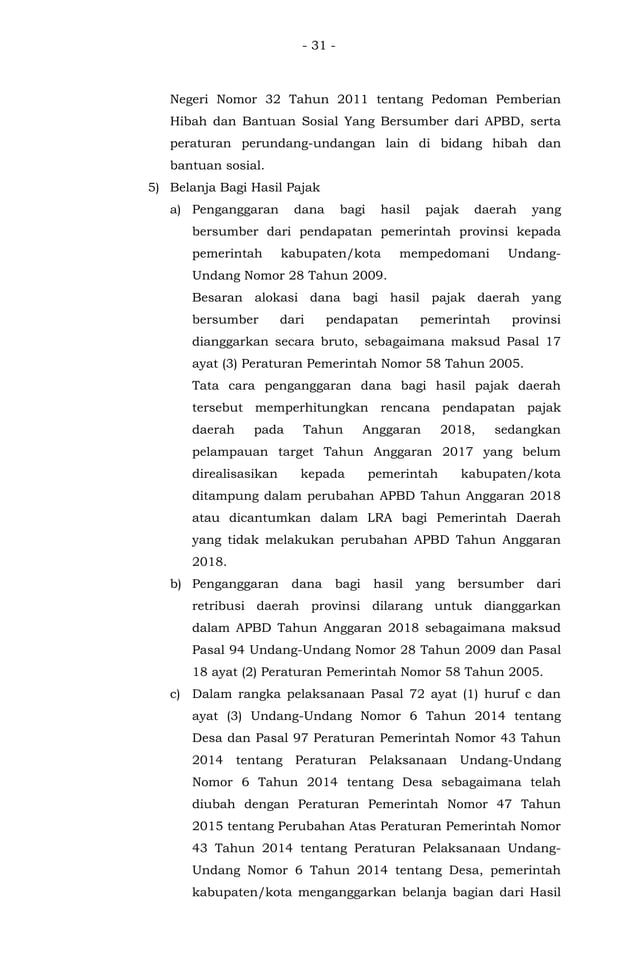 Lampiran permendagri nomor 33 tahun 2017 | PDF