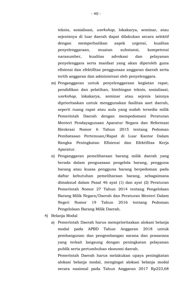 Lampiran permendagri nomor 33 tahun 2017 | PDF