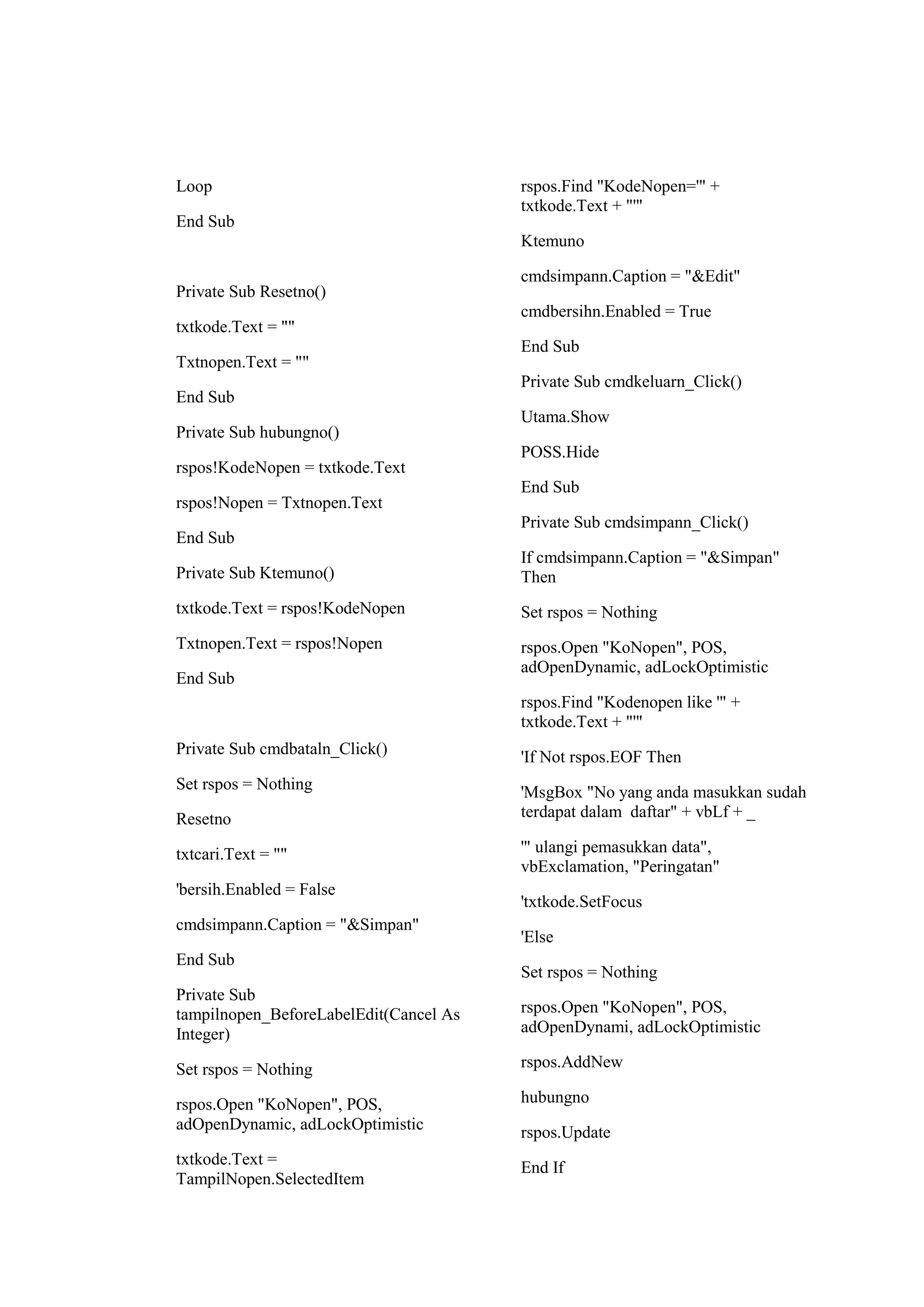 Lampiran source code | PDF