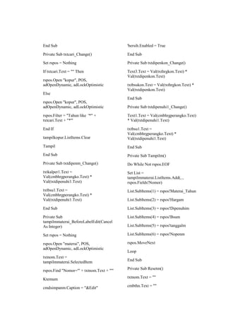 Lampiran source code | PDF