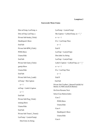 Lampiran source code | PDF