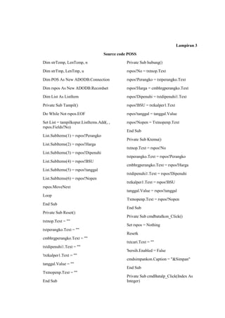 Lampiran source code | PDF