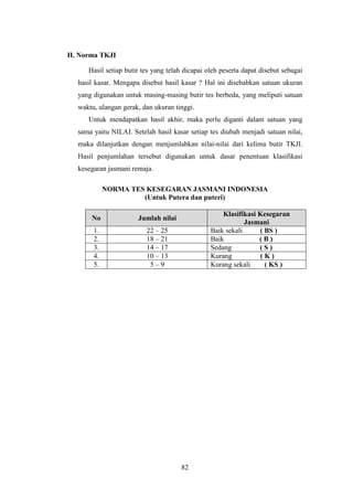 Lampiran tes kesegaran jasmani indonesia (2) | PDF