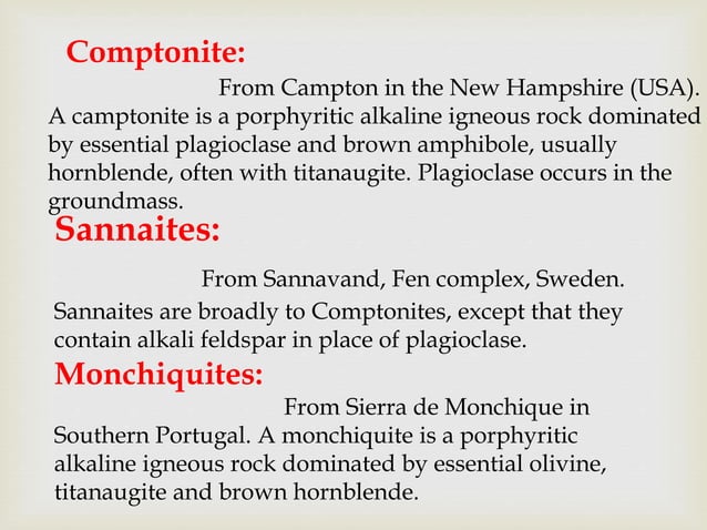 Lamprophyre | PPTX | Geology | Science