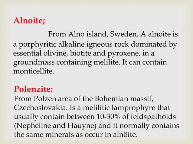 Lamprophyre | PPTX | Geology | Science