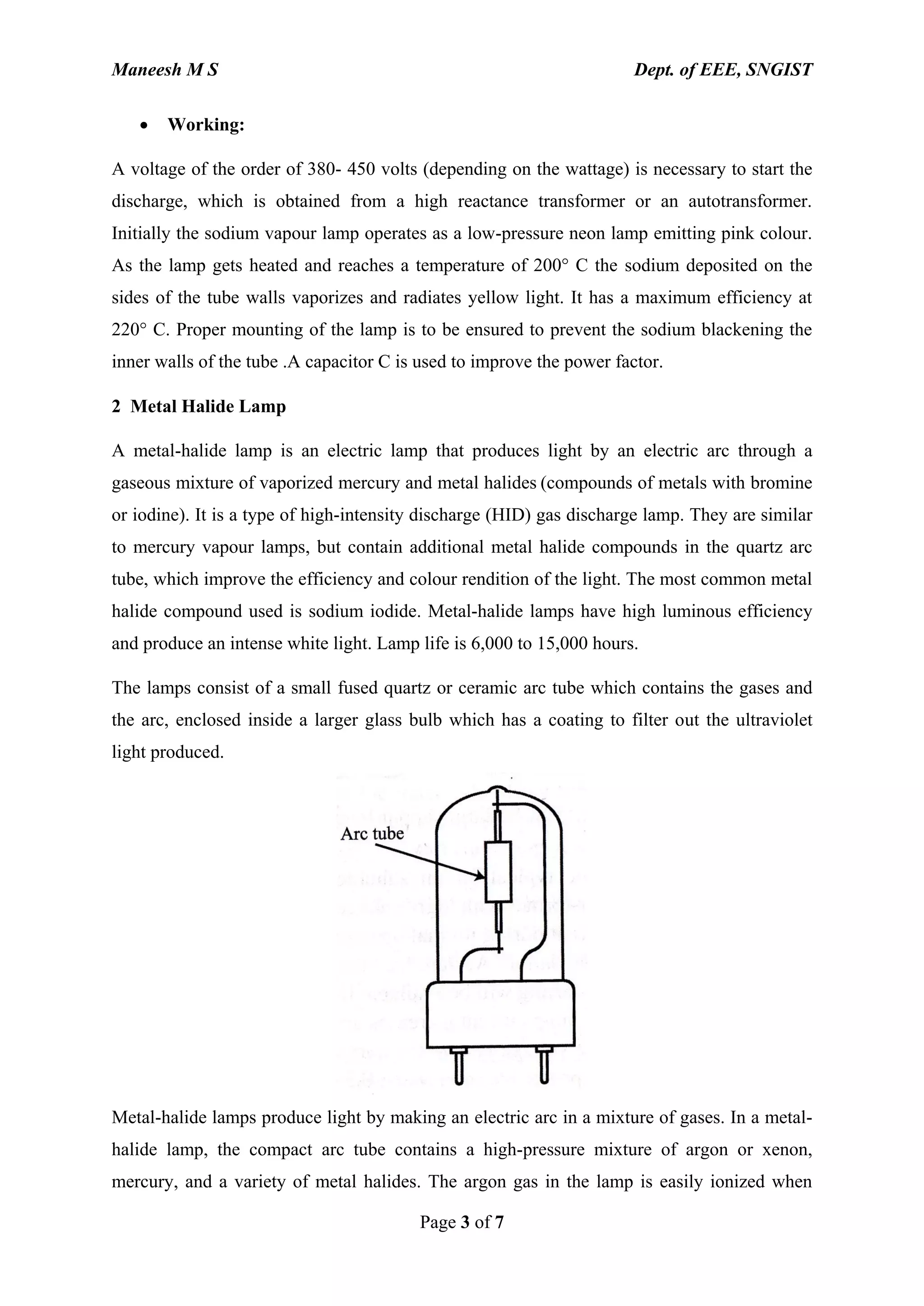 Electric Lamps | PDF