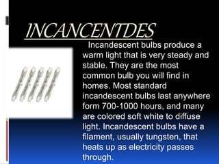types of lamps classification and applications | PPTX