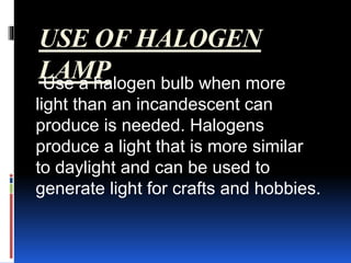 types of lamps classification and applications | PPTX